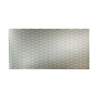 FASÄDE Quilted 4-foot x 8-foot PVC Wall Panel in Crosshatch Silver ...