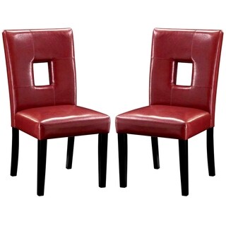 Epcot Open Back Red Upholstered Dining Chairs (Set of 2) - Bed Bath ...