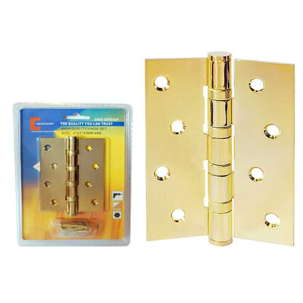 Brass Finish Staggered Hole Ball Bearing Door Hinge - Bed Bath & Beyond ...