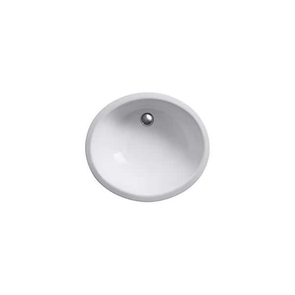 Kohler Caxton® Oval 17" X 14" Undermount Bathroom Sink with Glazed ...