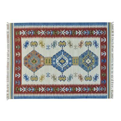 Anatolian Kilim Flat Weave Hand-woven Oriental Rug (5'6 x 7'5 ...