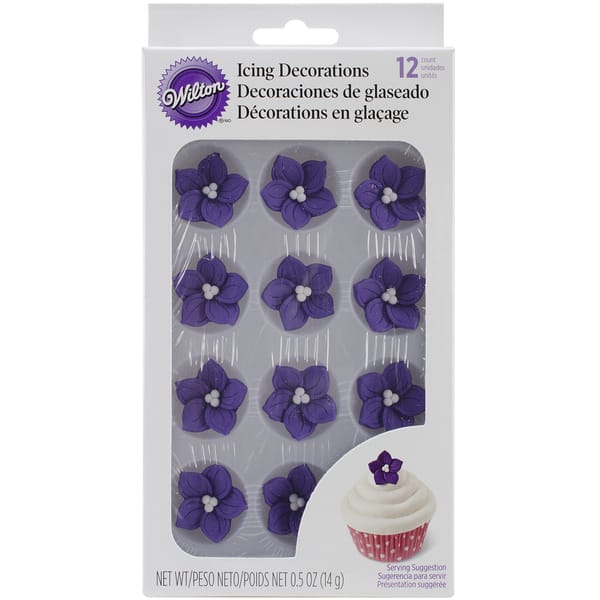 Royal Icing Decorations Purple Posy - Bed Bath & Beyond - 10570981