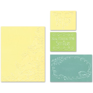 Sizzix Textured Impressions A2 Embossing Folders 4/PkgButterfly ...