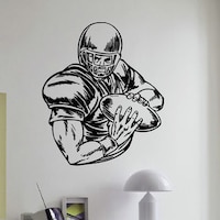 Quarterback Drawing American Football Player Vinyl Wall Art Decal ...