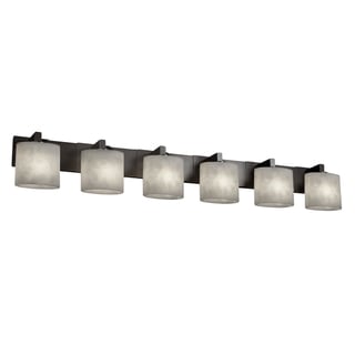 Justice Design Clouds Modular 6-light Matte Black Bath Bar, Clouds Oval ...
