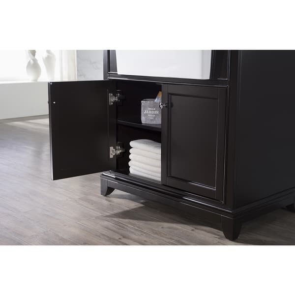 Stufurhome Helanah Espresso 36 Inch Farmhouse Apron Single Sink ...