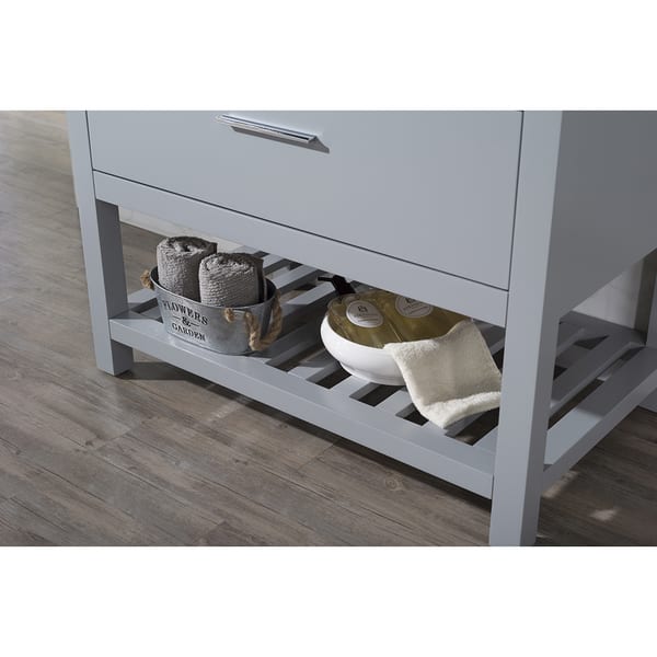 Stufurhome Nightingale Grey 36 Inch Farmhouse Apron Single Sink ...