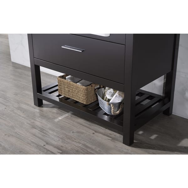 Stufurhome Nightingale Espresso 36 Inch Farmhouse Apron Single Sink ...