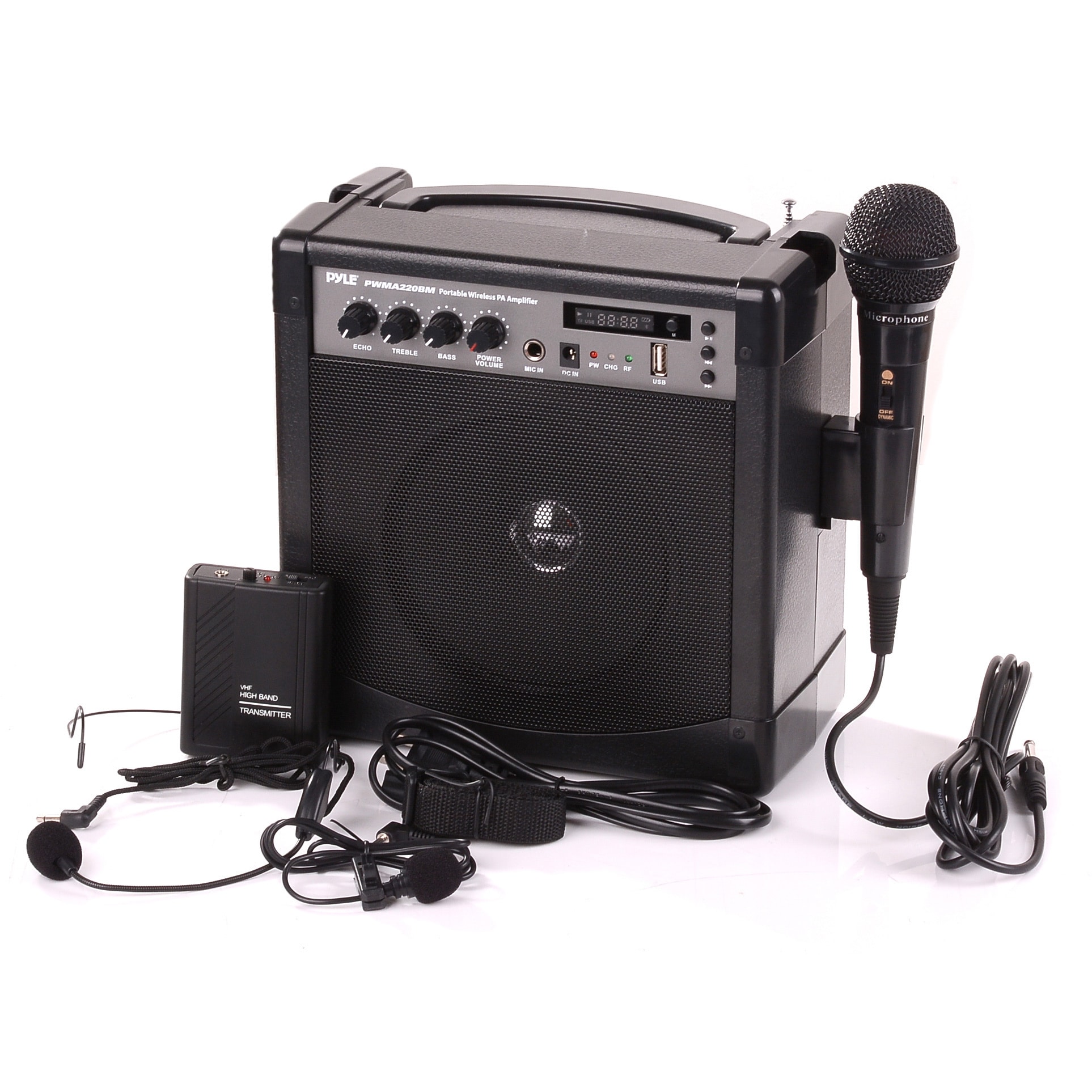 Pyle PWMA220BM Portable Bluetooth PA Speaker Microphone Black | eBay Pyle PWMA220BM Portable Bluetooth PA Speaker Microphone Black | eBay