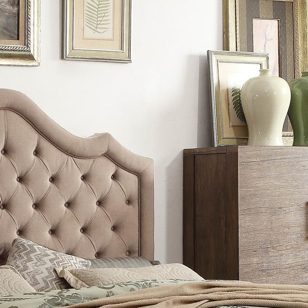 Moser Bay Furniture Alisa Mocha Tufted Upholstery Headboard - Bed Bath ...