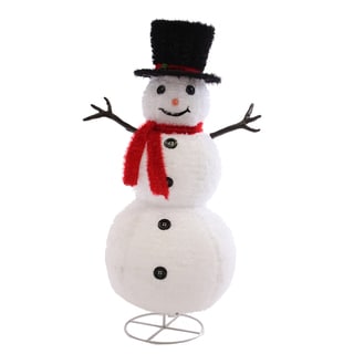 Fluffy Top Hat with Holly Snowman - Bed Bath & Beyond - 10587780