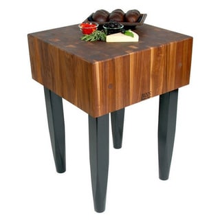 John Boos 18x18 Walnut Butcher Block Table WAL-PCA1-C With Casters And ...