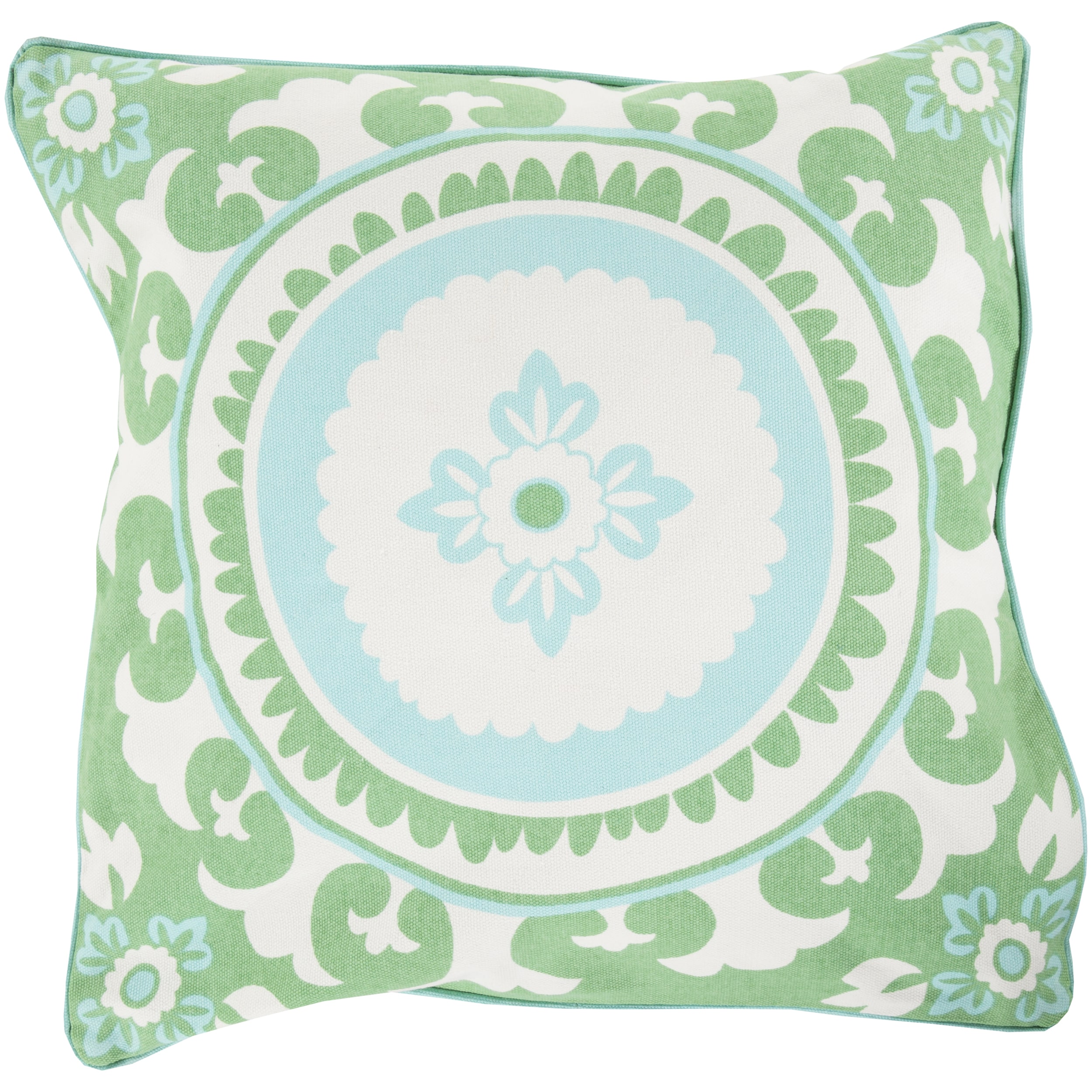 Caley Blue Sari Patchwork 18-inch Decorative Feather Down Pillow - Bed ...