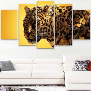 Design Art "Spotted You" Canvas Art Print - 60Wx32H Inches - 5 Panels ...