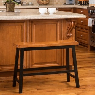 Pomeroy 24-inch Saddle Wood Counter Dining Bench by Christopher Knight ...