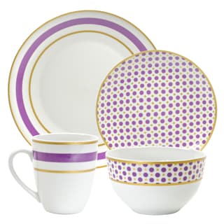 Lilac 16pc Dinnerware Set - Bed Bath & Beyond - 10600443