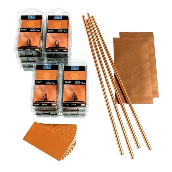 Aspect 3x6-inch Brushed Copper Long Grain Metal 15-Square Foot Kit ...