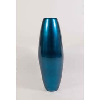 36-inch Lacquer Cylinder Floor Vase with Natural Branches - Bed Bath ...