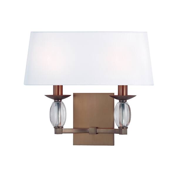 Hudson Valley Cameron 2-light Brushed Bronze Wall Sconce - Bed Bath ...