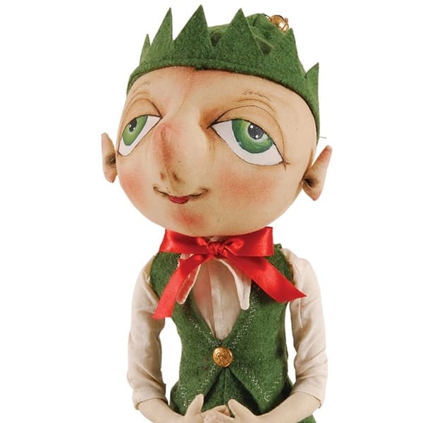 Christmas Bartholomew Elf Joe Spencer Gathered Traditions Art Doll - 12 ...