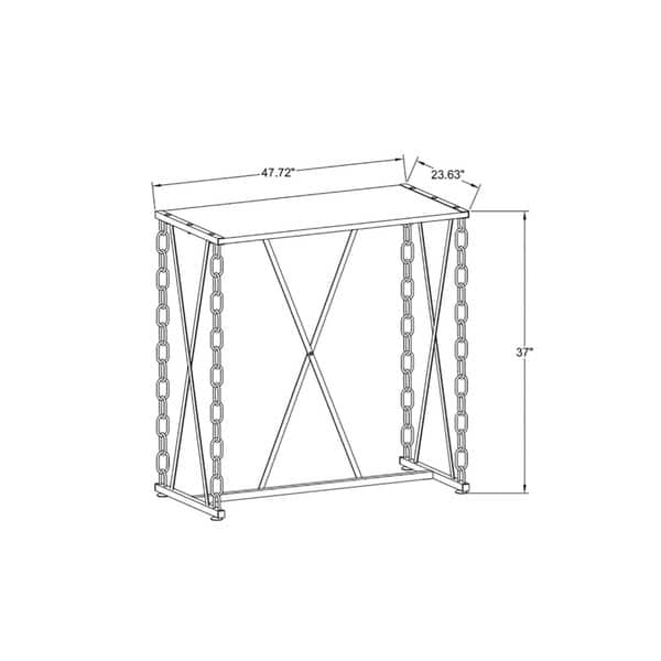 TRIBECCA HOME Blake Counter-height Metal Chain Link Table - Bed Bath ...