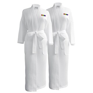 Conrad Egyptian Cotton LGBT Pride Waffle Spa Robe - Flag (Set of Two ...
