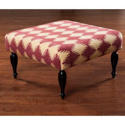 Avignon Ikat Cocktail Ottoman (32 x 32" x 18) - Overstock - 10631821