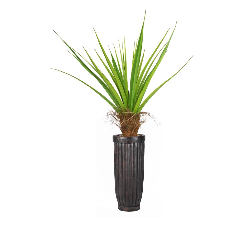 65-inch Tall Agave Tree with Cocoa Skin in Planter - OS - Overstock ...