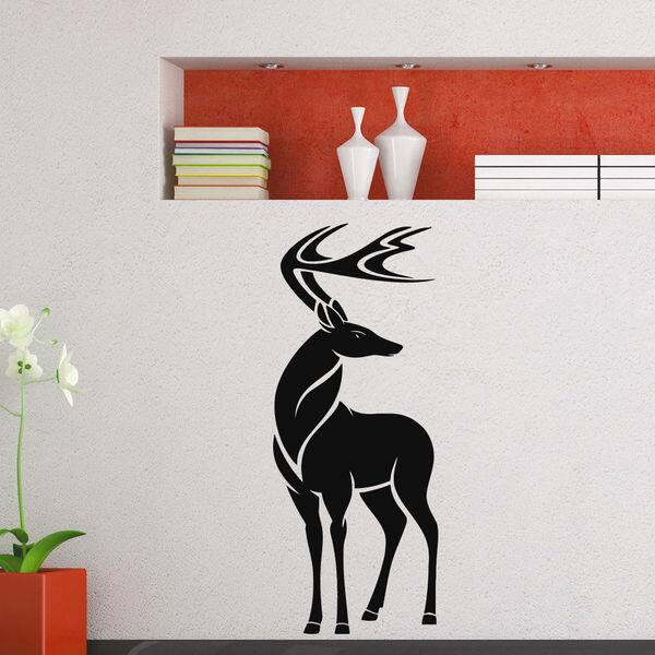 Deer Vinyl Wall Art Decal Sticker - Bed Bath & Beyond - 10642688