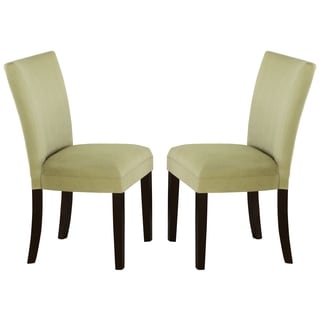 Sapphire Contemporary Microfiber Light Green Parson Chairs (Set of 2 ...
