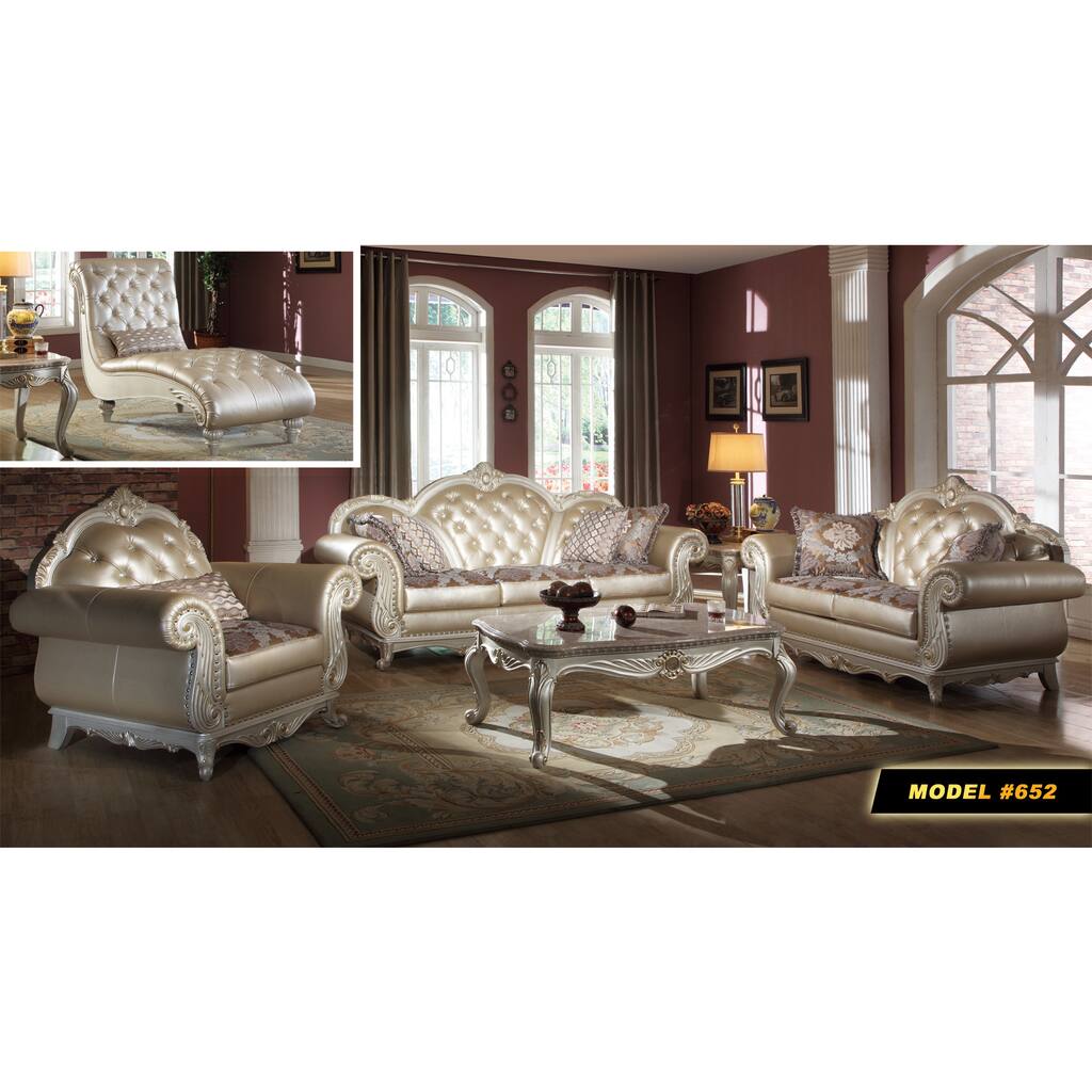 Meridian Marquee Living Room Set with Reversible Cushions - Overstock ...