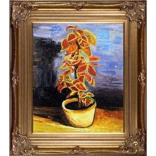 La Pastiche Van Gogh 'Coleus Plant in a Flowerpot' Hand Painted Framed ...
