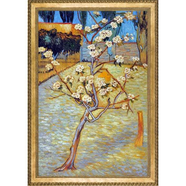 La Pastiche Vincent Van Gogh 'Pear Tree in Blossom' Hand Painted Framed ...