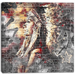 Design Art "Native" Street Art Canvas Artwork Print - Bed Bath & Beyond ...