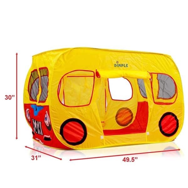 Children's DC11615 Yellow School Bus Design Indoors/ Outdoors Pop Up ...
