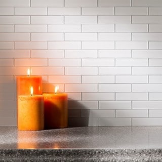 Aspect Glass Matted Subway Tile in Frost 15-square Foot Kit - Bed Bath ...