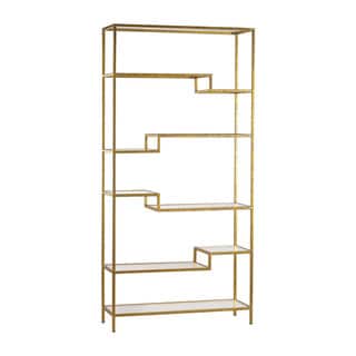 Elk Home Vanguard Gold Leaf Metal 36 Inch Wide Bookcase - Bed Bath ...