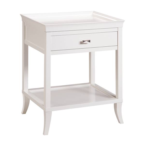 Tamara White Side Table - Bed Bath & Beyond - 10668525