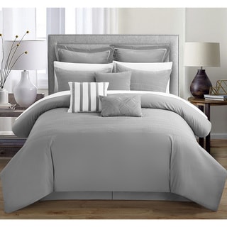 Carson Carrington Juelsminde 9-piece Grey Embroidered Comforter Set ...