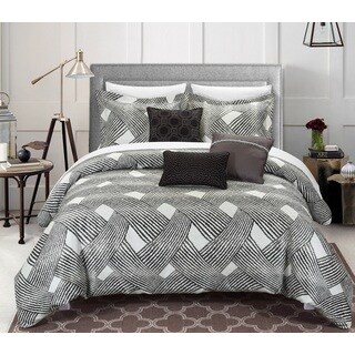 Carson Carrington Sandefjord 6-piece Jacquard Comforter Set, Grey - Bed ...