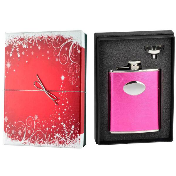 Visol Lydia Hot Pink Leatherette Holiday Essential Liquor Flask Gift ...