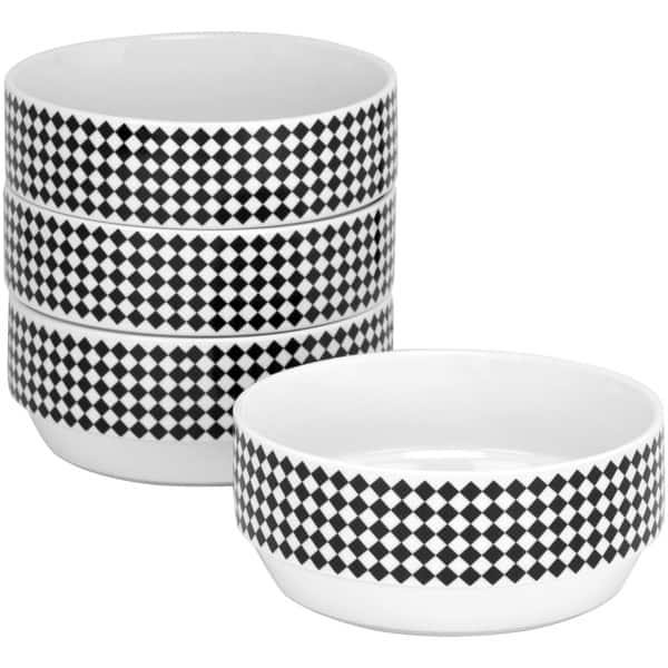 Felix 6-inch Stackable Black Bowl (Set of 4) - Bed Bath & Beyond - 10680001