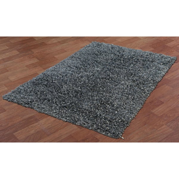 Grey Shimmer Shag Rug - Bed Bath & Beyond - 10708029