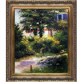 La Pastiche Edouard Manet 'Garden Path in Rueil' Hand Painted Framed ...