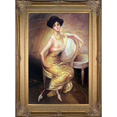 La Pastiche Giovanni Boldini 'Portrait of Rita de Acosta Lydig, 1911' Hand Painted Framed Canvas ...