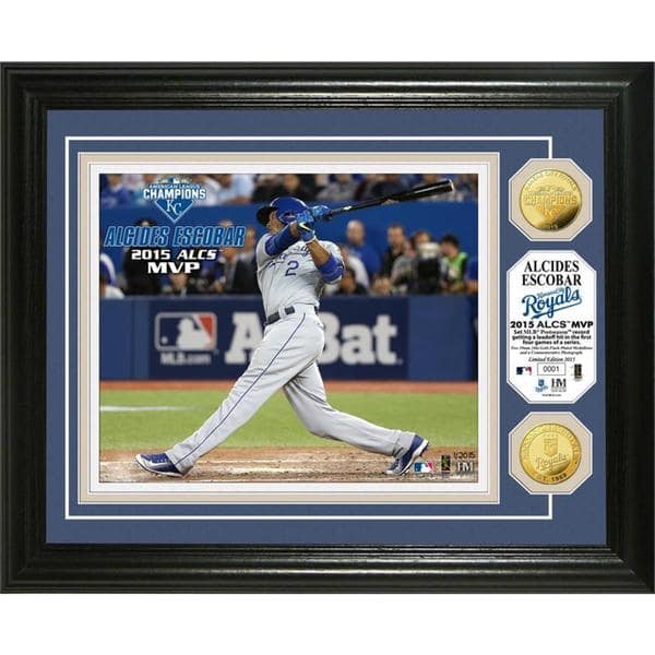 Kansas City Royals 2015 ALCS "MVP" Gold Coin Photo Mint - Multi - Bed ...