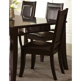 Armonia Black Crocodile Embossed Upholstered Dining Chairs (Set of 2 ...