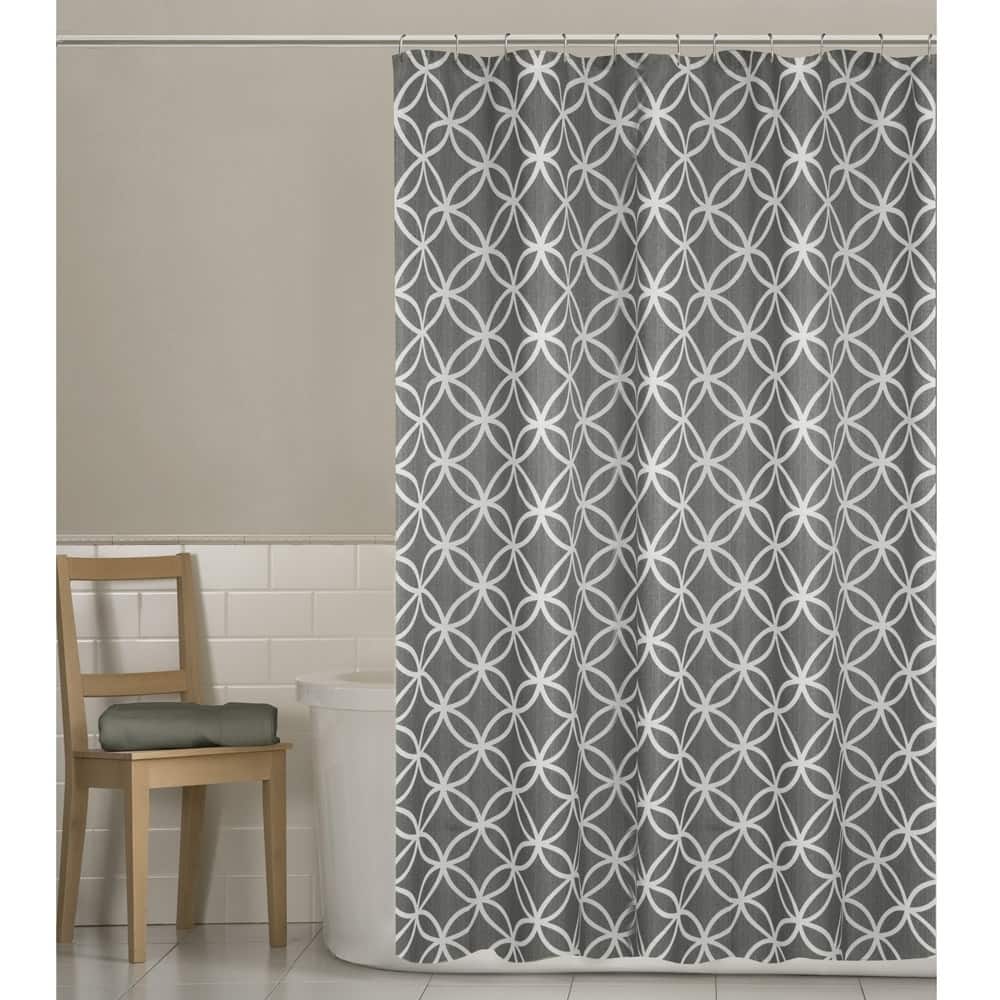 Maytex Emma Fabric Shower Curtain - Overstock - 10747041