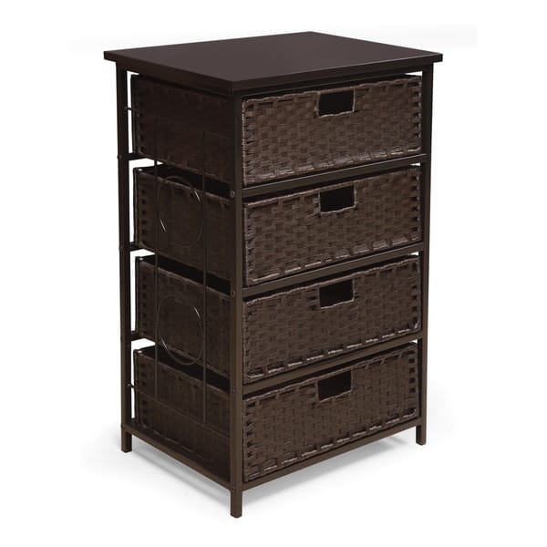 Badger Basket August Collection Tall Four Basket Storage Unit ...