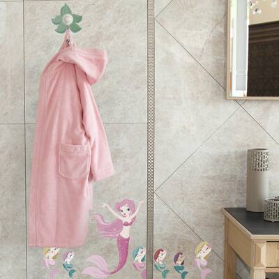Sweet Kids Pretty Pink Turkish Cotton Hooded Terry Bathrobe - Overstock ...
